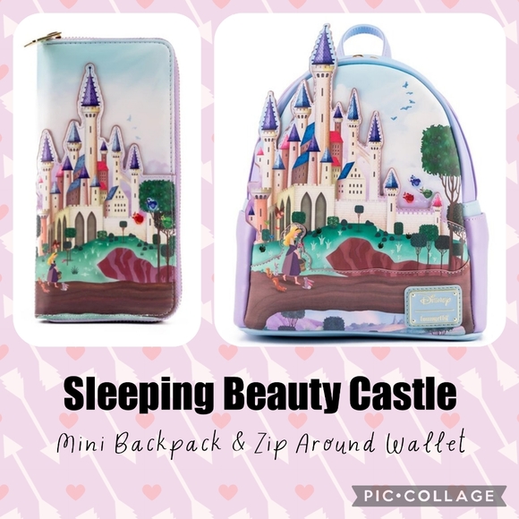 Loungefly | Bags | Loungefly Sleeping Beauty Castle Mini Backpack Zip ...